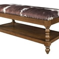 The Pioneer Woman Harper Bench- Faux Cowhide - Walmart.com
