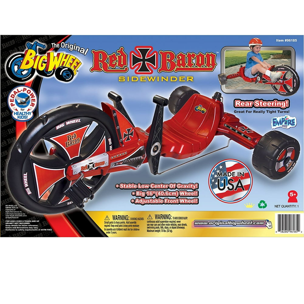 The Original Big Wheel - SIDEWINDER - RED BARRON- Giant 16" Wheel ...