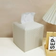 2Pcs Tissue Box Cover, Square PU Leather Tissue Holder, Decorative ...