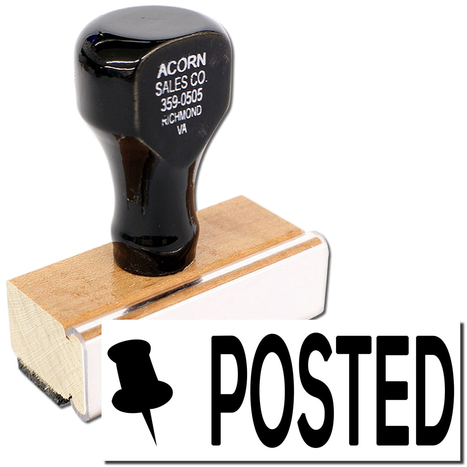 Posted with Thumbtack Rubber Stamp, Wooden Handle Rubber Stamp, Laser ...