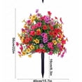 54 Stem Outdoor Artificial Flower Stake, Realistic Ground Insert Floral ...