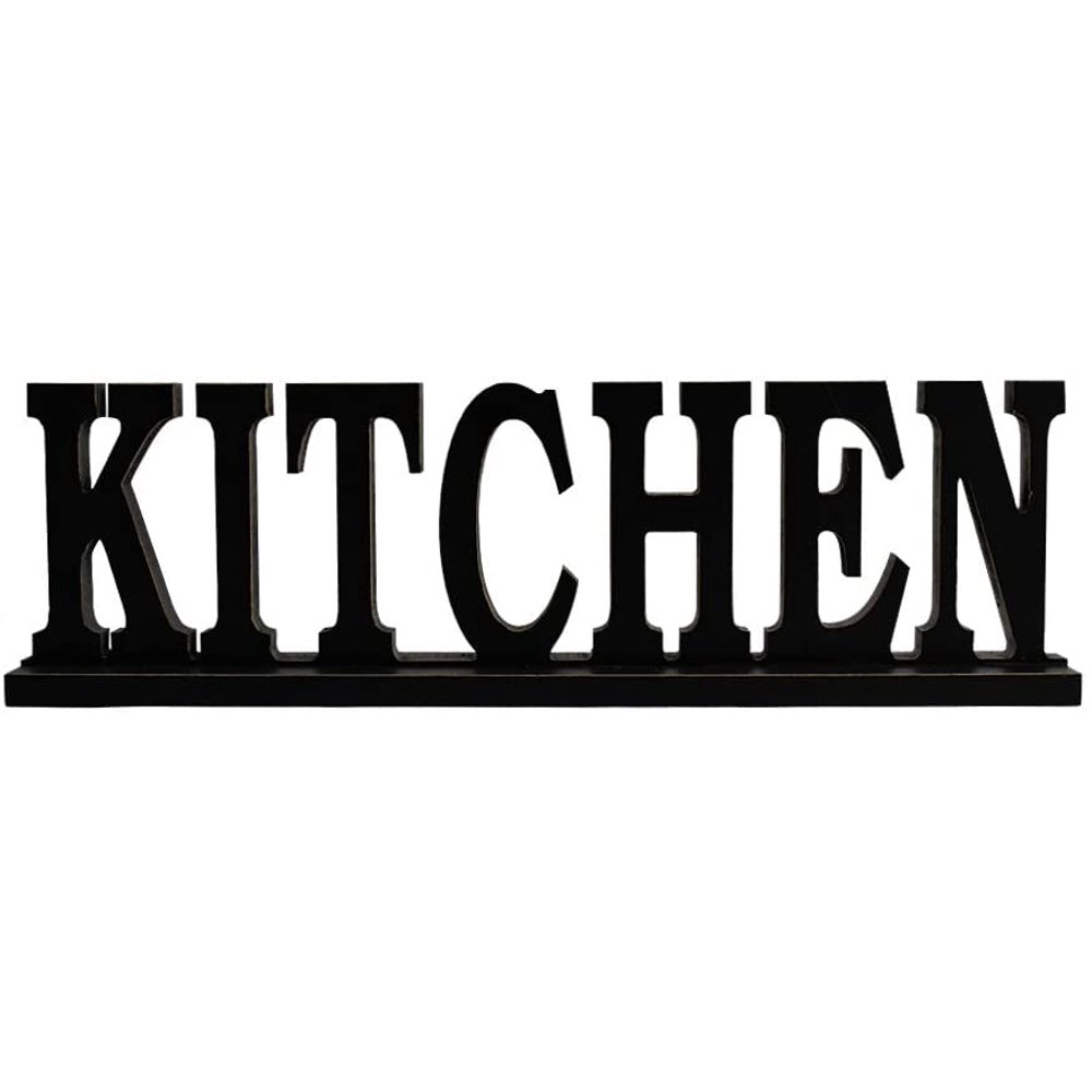 Kitchen Sign Decorative Freestanding Wood Sign for Home Decor (Kitchen ...