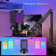 Gaming Microphone,Noise Cancellation Condenser Mic with Boom Arm ...