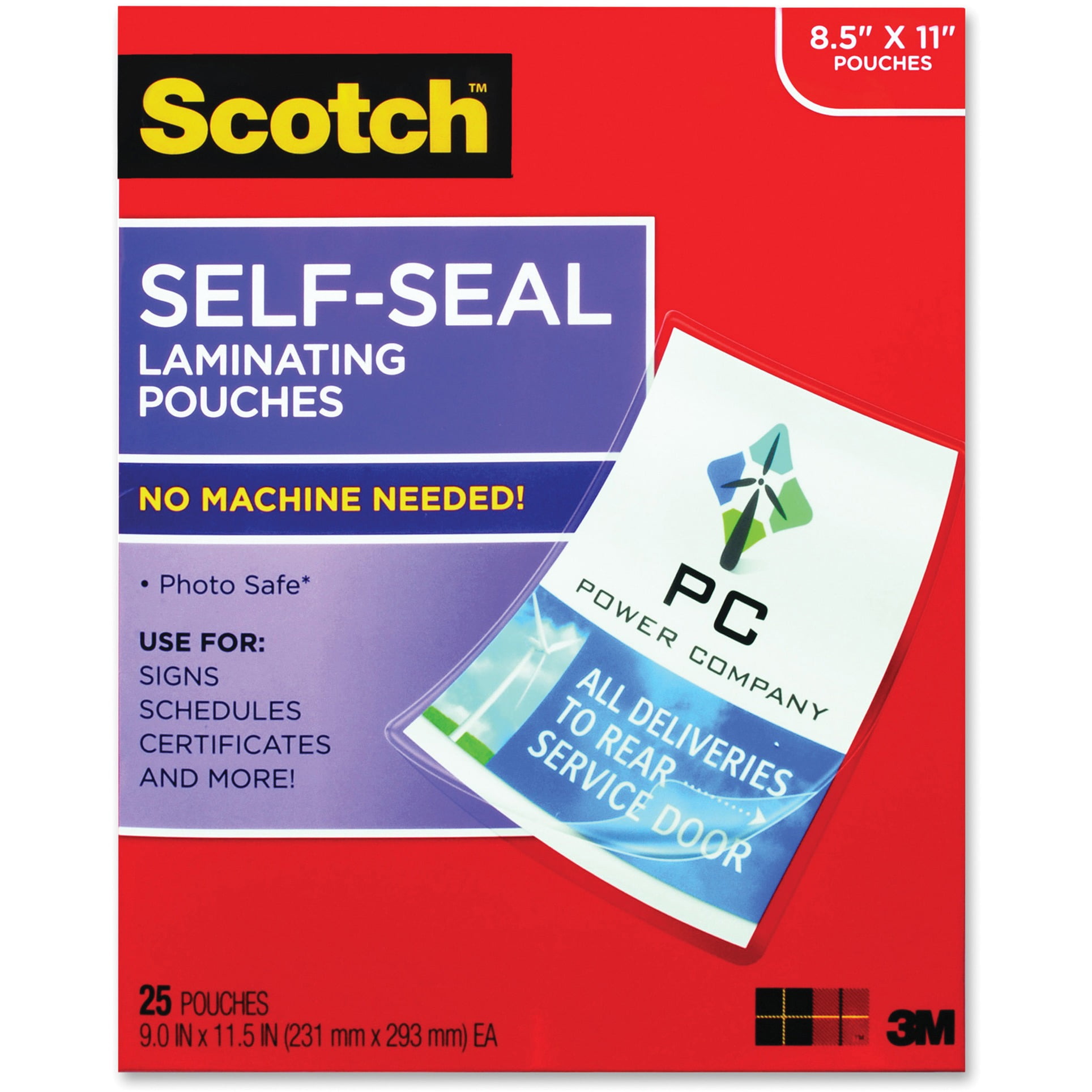 Scotch Self Seal Laminating Pouches Clear 25 Pack Quantity scotch-self-seal-laminating-pouches-clear-25-pack-quantity