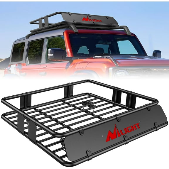 Nilight 51" X 36" X 5" Universal Roof Rack Cargo Basket Heavy-Duty ...