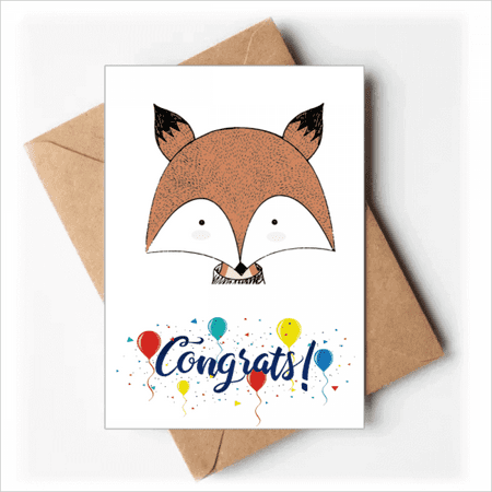 Simplicity Style Immature Fox Wedding Cards Congratulations Greeting ...