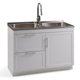 Simpli Home Seiger 46 inch Laundry Cabinet with Pull-out Faucet and ...