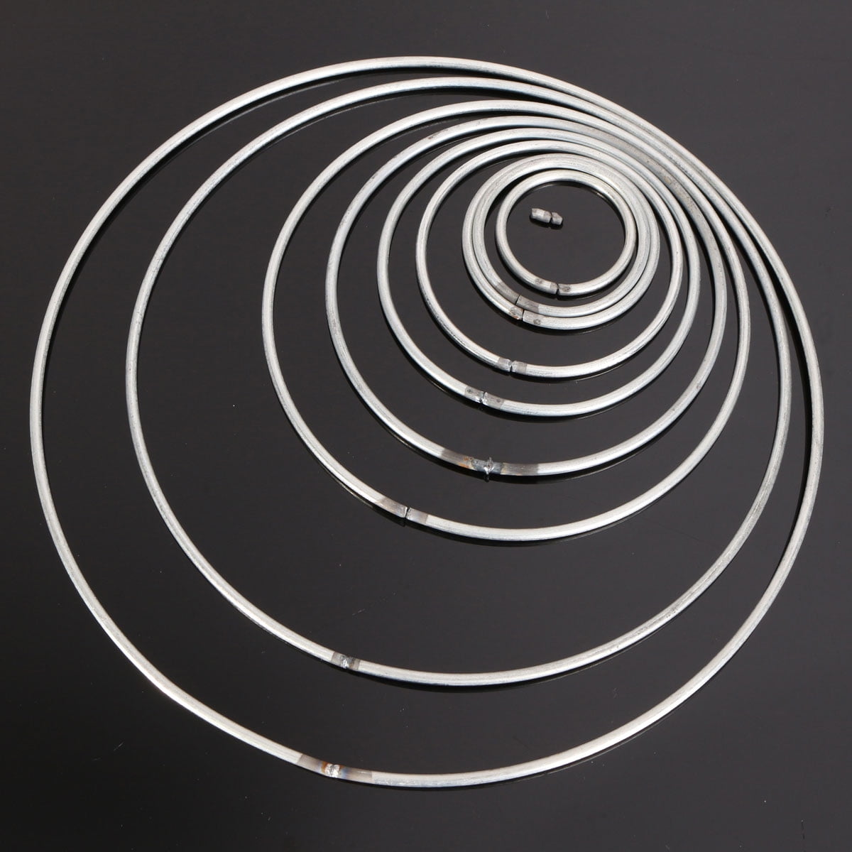 New Round Silver Multi-size Metallic Iron DIY Manual Dreamcatcher hoops ...