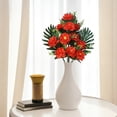 1 Stem Artificial Persian Chrysanthemum Spray, Faux Silk Fan Mum Flower ...
