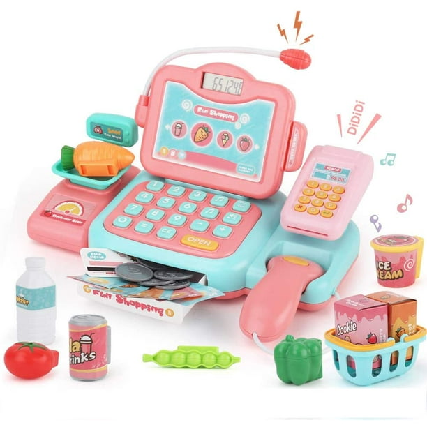 Smart Cash Register, Pretend Play Supermarket Shop Toys with Calculator ...