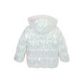 Urban Republic Toddler Girls Iridescent Puffer Jacket with Hood, Sizes ...