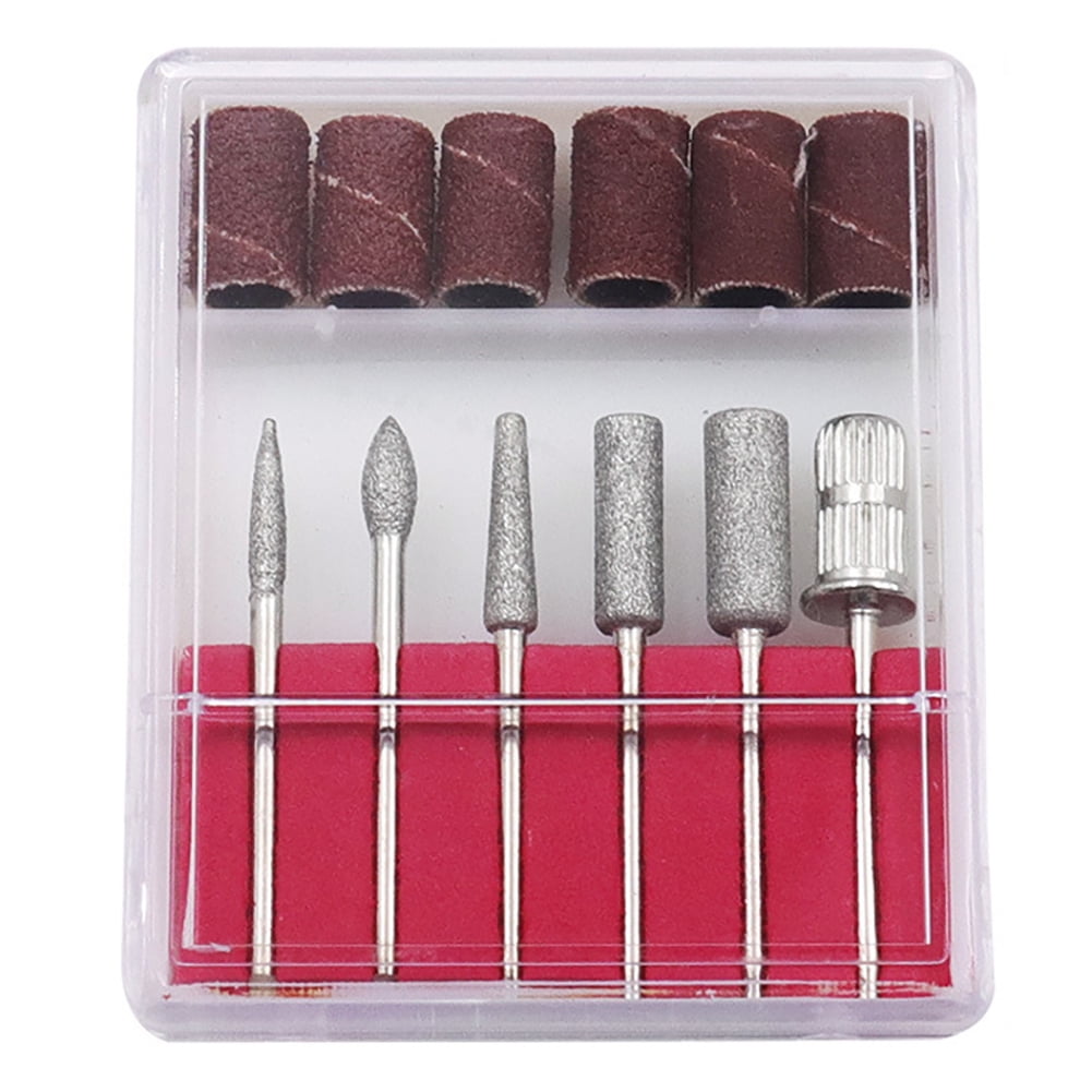 12pcs Mini Portable Nail Drill Bit Set Abrasive Tools Electric Drill ...