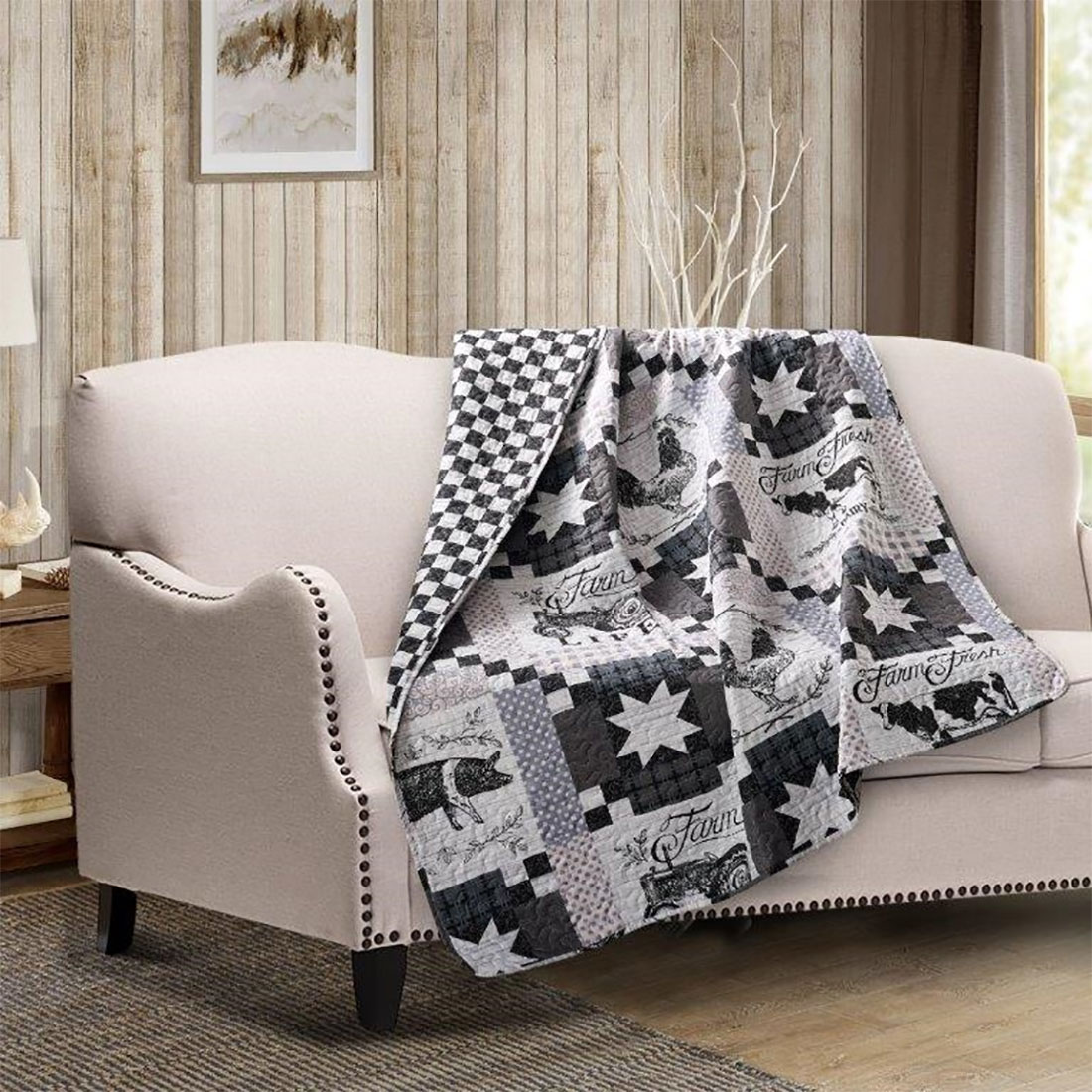 Spura Home Senior/Child/Teen Polyester Throws, 17 In X 20 In, Gray ...