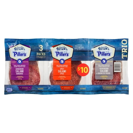 Piller’s TRIO Club Pack Hungarian, Spicy and Peppercorn Salami - Walmart.ca