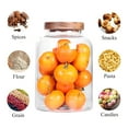 LEAVES AND TREES Y Thicken Glass Storage Jar Canisters with Wooden Lid ...