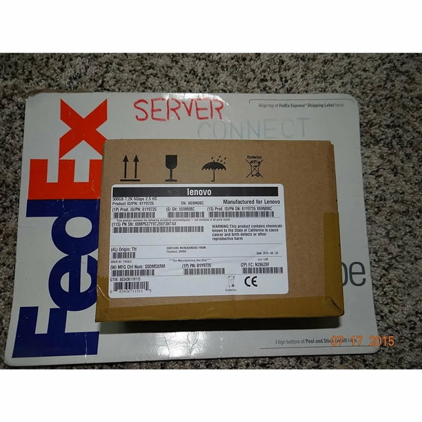 IBM 81Y9727 500GB 7.2K RPM 2.5 SATA 6GBPS SFF HS Hard Drive 81Y9727 ...