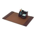 Black Leather 2-Piece Desktop Organizer Desk Set - Walmart.com