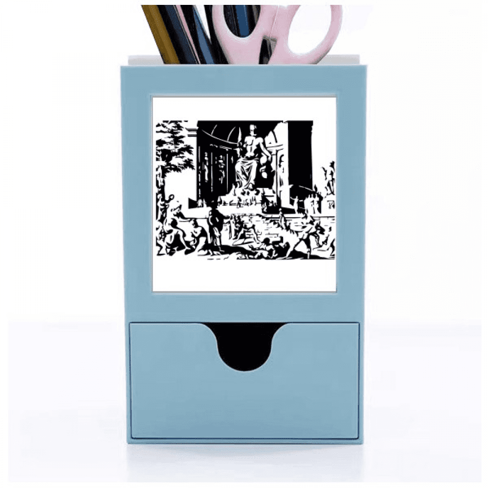 statue god art deco fashion Desk Supplies Organizer Pen Holder Card ...