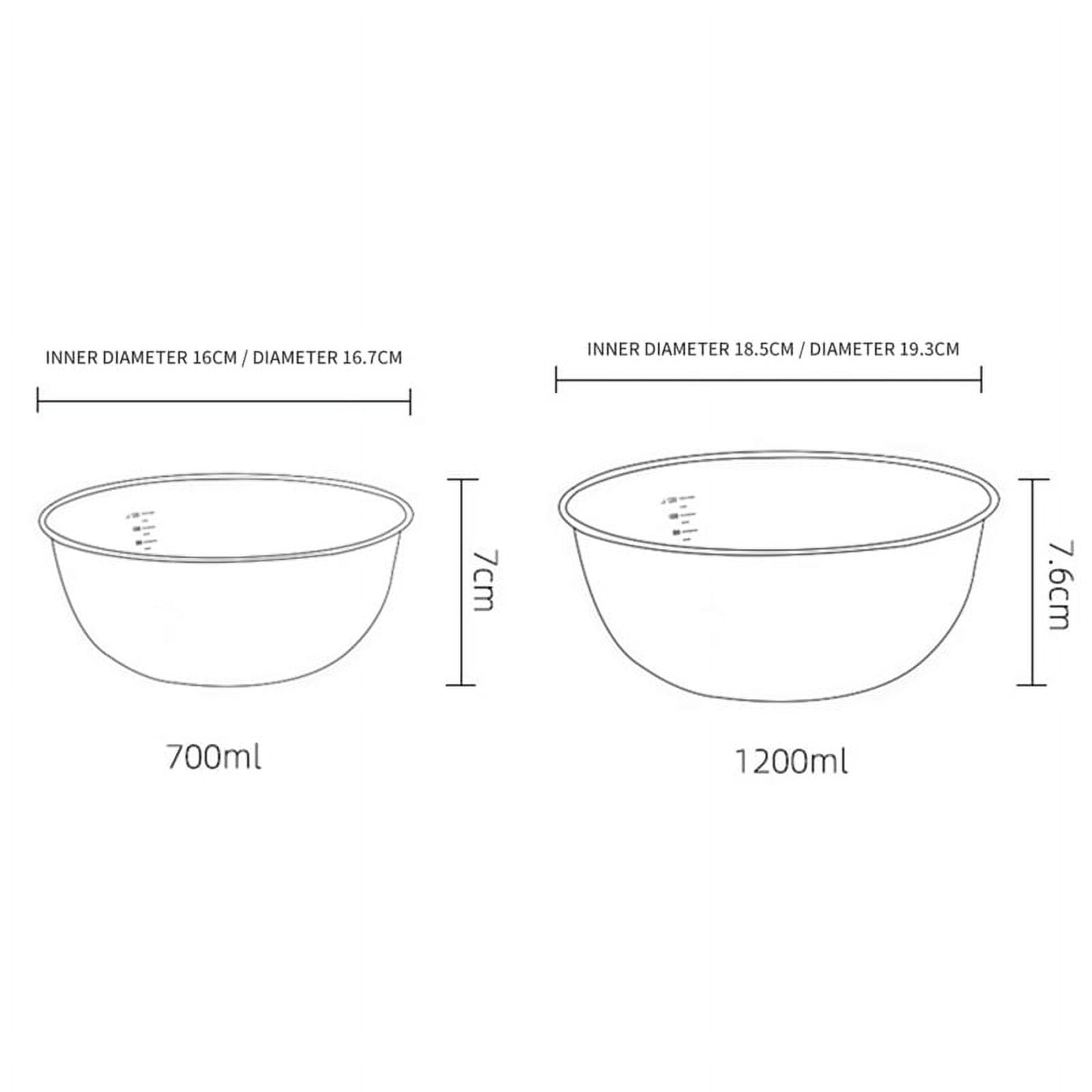 Click here for Unbranded 2pcs Stainless Steel Bowls Mixing Bowl W... prices