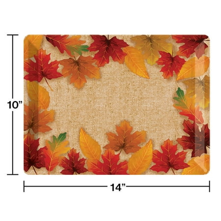 Creative Converting Fall Leaves Plastic Tray - Walmart.com - Walmart.com