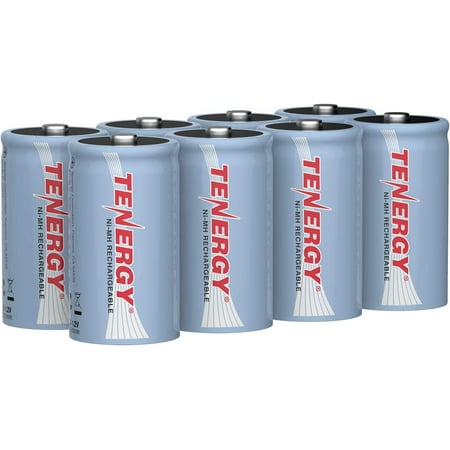 Tenergy 10000mAh NiMH D y, Rechargeable High Capacity D Size y, High ...