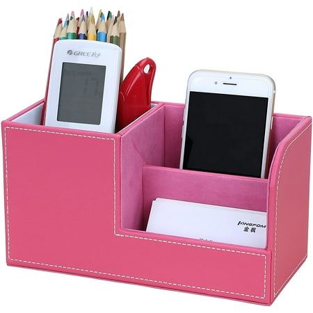Multifunction Desk Organizer 3 Storage Compartments Pen Cooker (Pink ...