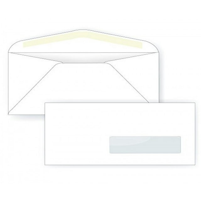 #10 Right Hand Window Envelope - 24# White (4 1/8 x 9 1/2) - Window ...