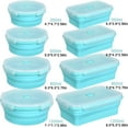 16 Pack Collapsible Food Storage Containers with Lids - 8 Rectangular ...