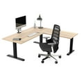 Desky Zero Laminate L-Shape Office Desk - Prime Oak / 59 X 29.5 X 61 X ...