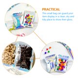 100 Pcs Plastic Bag Shiny Jewelry Packing Bags Reusable Self Sealing ...