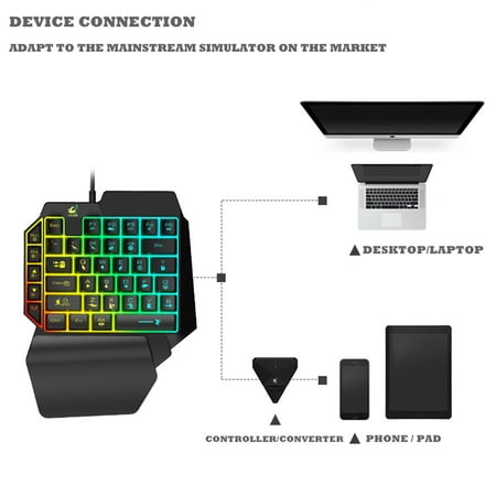 One Hand Mechanical Gaming Keyboard Half Keyboard Small Gaming Keyboard ...
