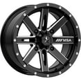 MSA Milled Boxer 14" UTV Wheels 26" Rip Saw Tires Honda Pioneer ...