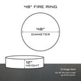 PD Metals Pine Bough 12 in. Tall 48 in. Diameter Fire Ring - Walmart.com