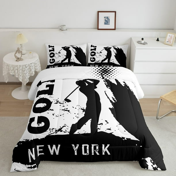 YST Golf Comforter Set Queen Size,Golf Balls Bedding Set Sports Game ...