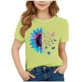 Avtoify Versatile Round Neck Short Sleeve Summer Girls Short Sleeve ...