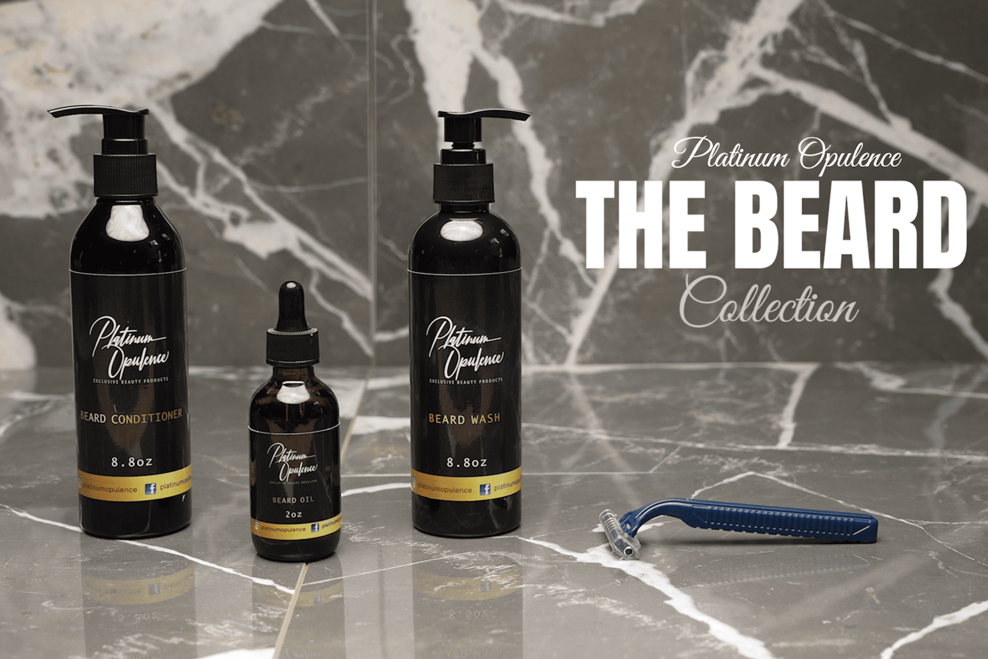 Platinum Opulence Complete Beard Care Package - Beard Softener, Growth ...