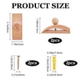 2 Sets Wood Tapestry Hangers Wall Quilt Hangers Wall Clips for Hanging ...