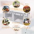 asdfgh Outdoor Folding Table Aluminum Lightweight Height Adjustable ...