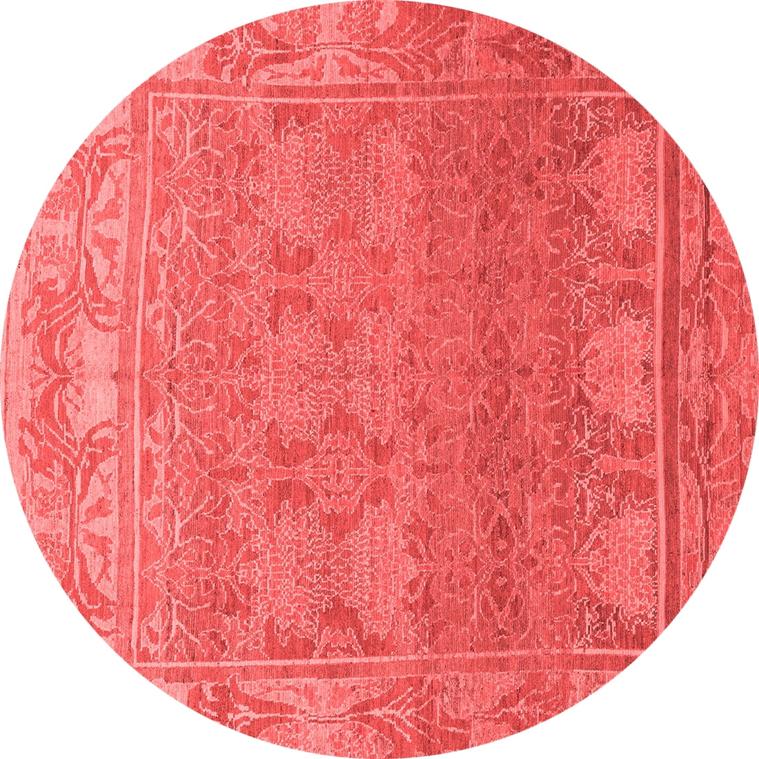 Ahgly Company Machine Washable Indoor Round Abstract Red Modern Area ...