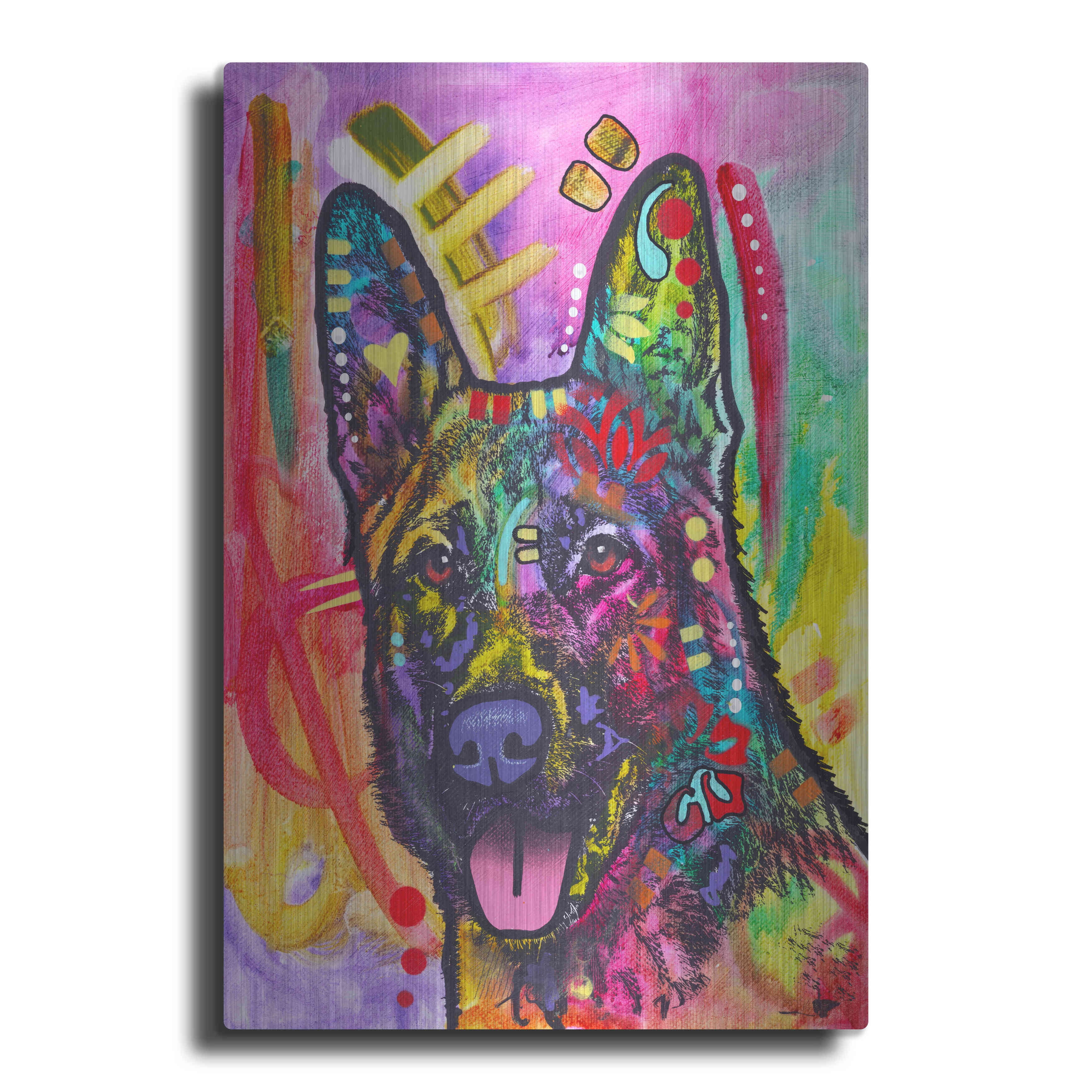 Luxe Metal Art 'Sheppie' by Dean Russo, Metal Wall Art, 16"x24 ...