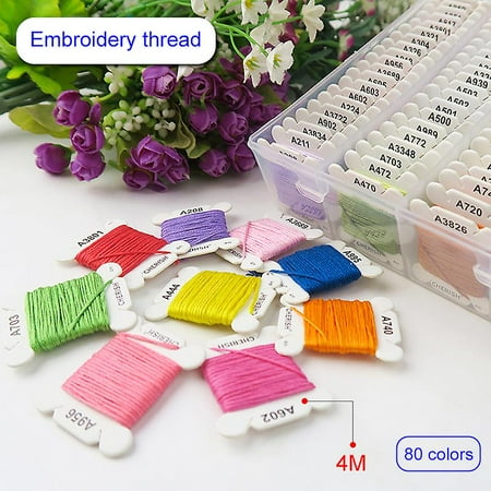 80 Colors 4 Meters Embroidery Threads Diy Handmade Accessories ...