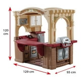 Step2 Grand Walk-in Kitchen Plastic Play Kitchen and Kid Grill, Brown ...