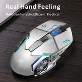 Uiosmuph Wireless Mouse Rechargeable Silent LED Computer Gaming Mouse ...