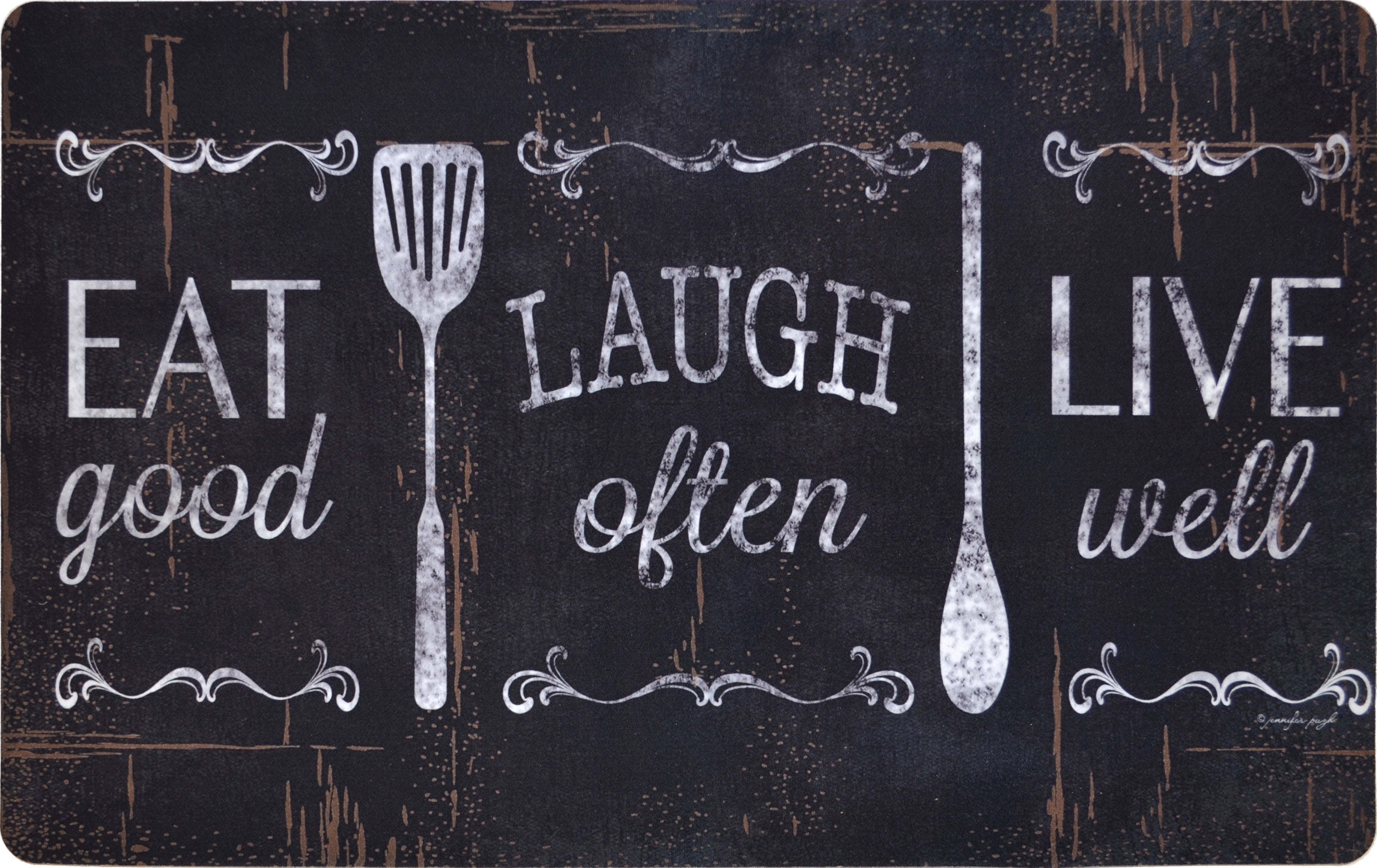 Oversized Chef Series 24"x36" Antifatigue Kitchen Mats (Black ...