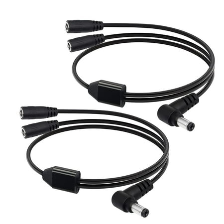 DC Y Splitter Cable Y 90 Degrees DC Power 1 Female to 2 Male 5.5mm x 2 ...