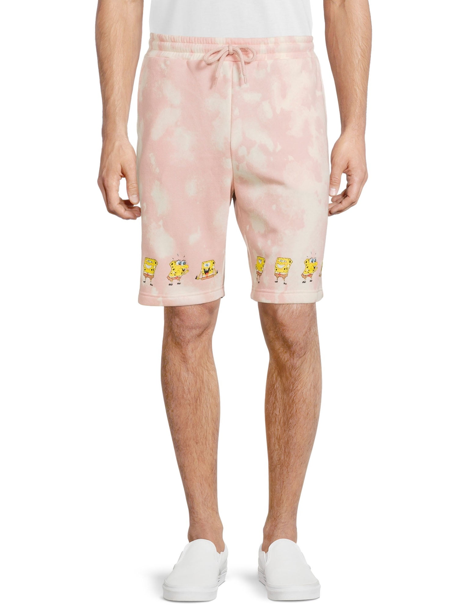 Spongebob Squarepants Graphic Men's & Big Men's Tie Dye Fleece Jogger ...