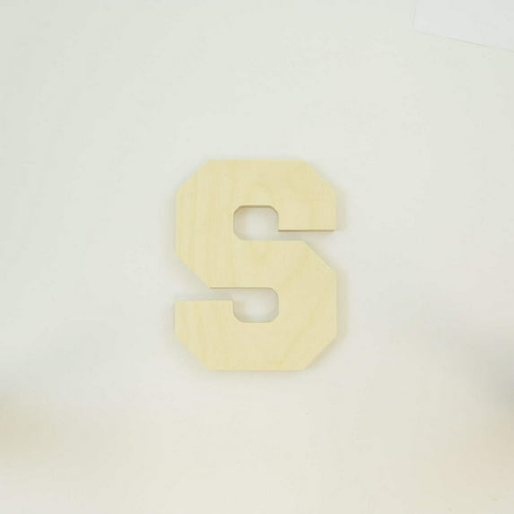 Package of 1, 6 Inch X 1 Thickness Baltic Birch Wood Letter S in The ...