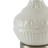 510 Design Modern Embossed Boho Glass Table Lamp, White - Walmart.com
