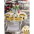 Bees Dwarfs Round Outdoor Tablecloth with Umbrella Hole Yellow ...
