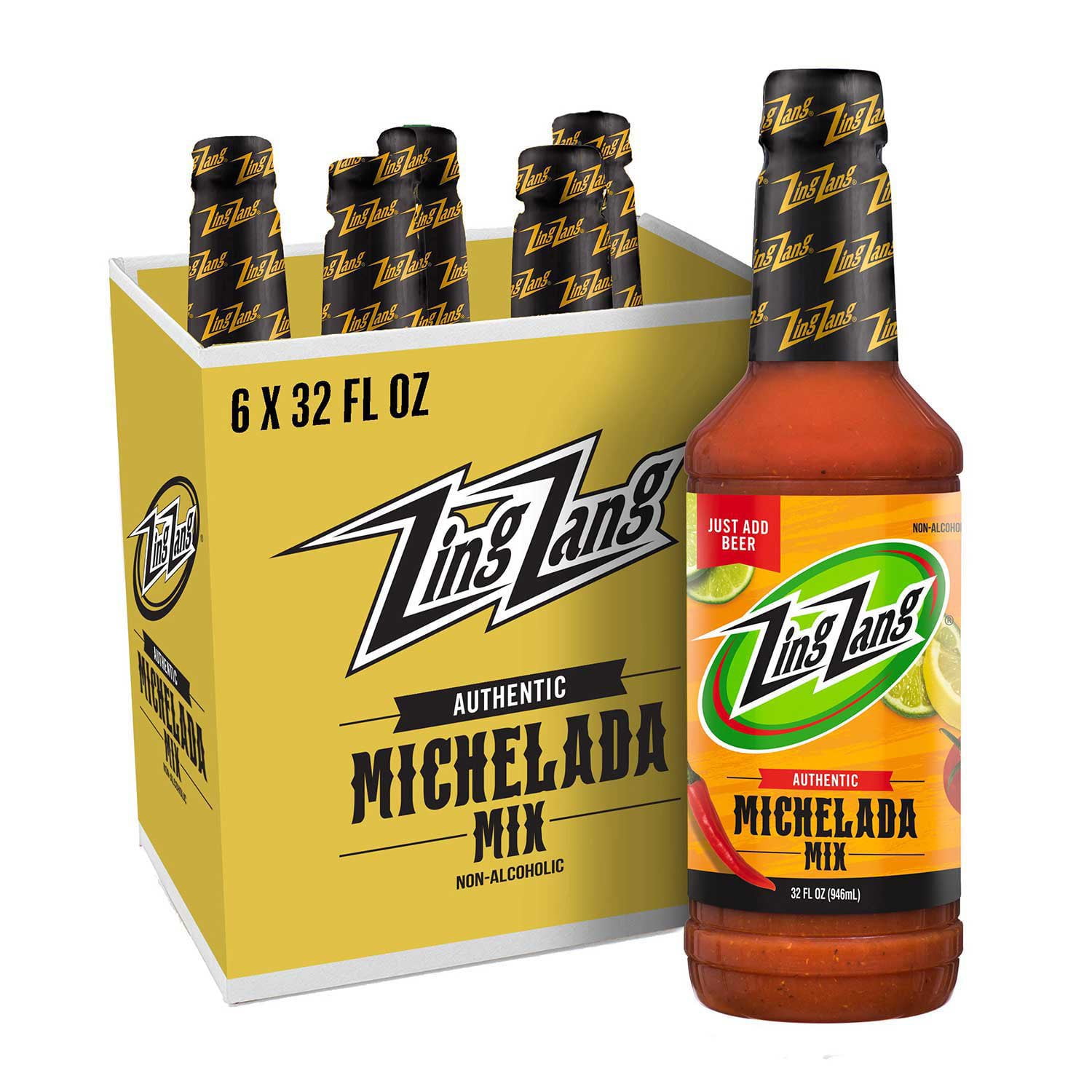 Zing Zang Non-Alcoholic Michelada Mix, 32 fl. oz. bottle, 6 pk ...